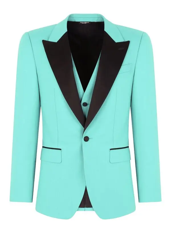 Dolce & Gabbana Sicilia-fit Three-piece Tuxedo Suit - Blue