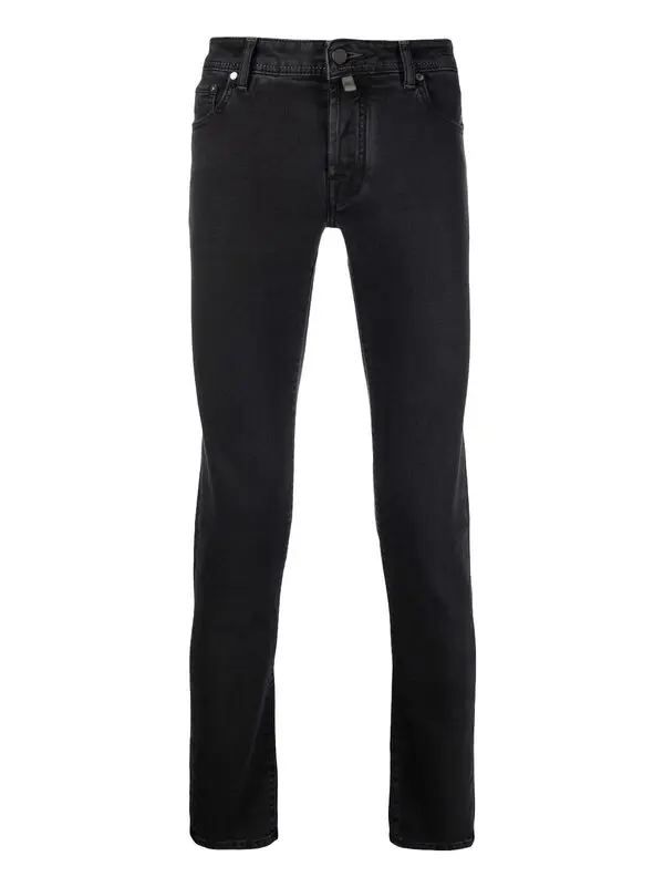 Jacob Cohen Low-rise Skinny Trousers - Black