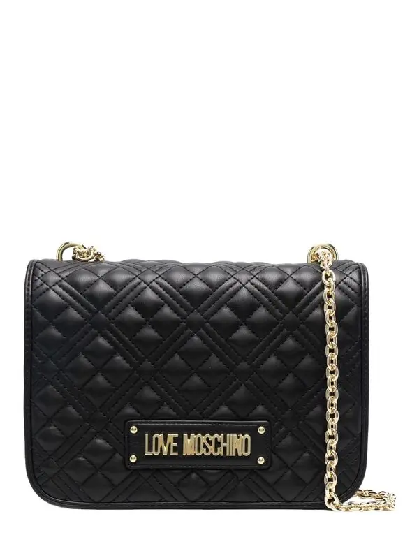 Moschino Quilted Shoulder Bag - Black