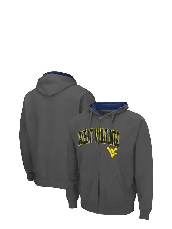 COLOSSEUM West Virginia Mountaineers Full-zip Hoodie - Charcoal