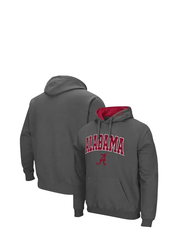 COLOSSEUM Alabama Crimson Tide Arch & Logo 3.0 Pullover Hoodie - Charcoal