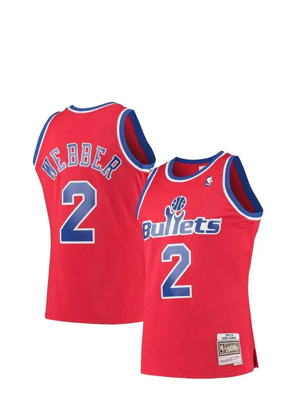 Mitchell & Ness Chris Webber Washington Bullets 1994/95 Hardwood Classics Swingman Jersey - Red