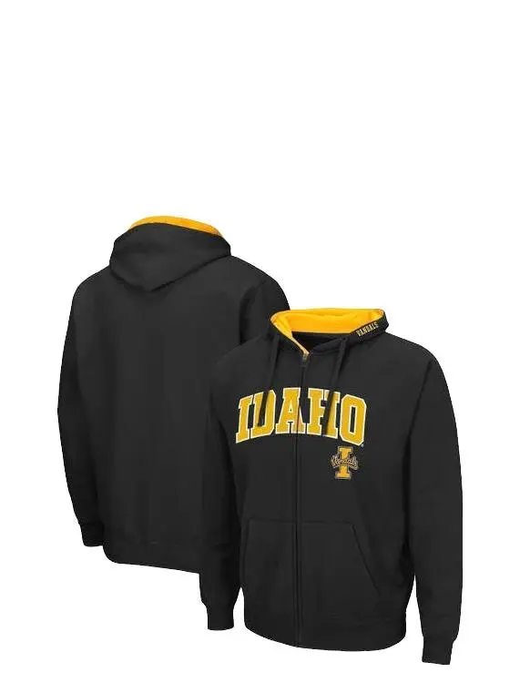 COLOSSEUM Idaho Vandals Arch & Logo 3.0 Full-zip Hoodie - Black