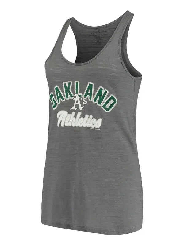 SOFT AS A GRAPE Oakland Athletics Graphic Tank Top - Charcoal