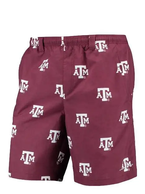 Columbia Pfg Texas A&m Aggies Backcast Ii 8" Hybrid Shorts - Maroon