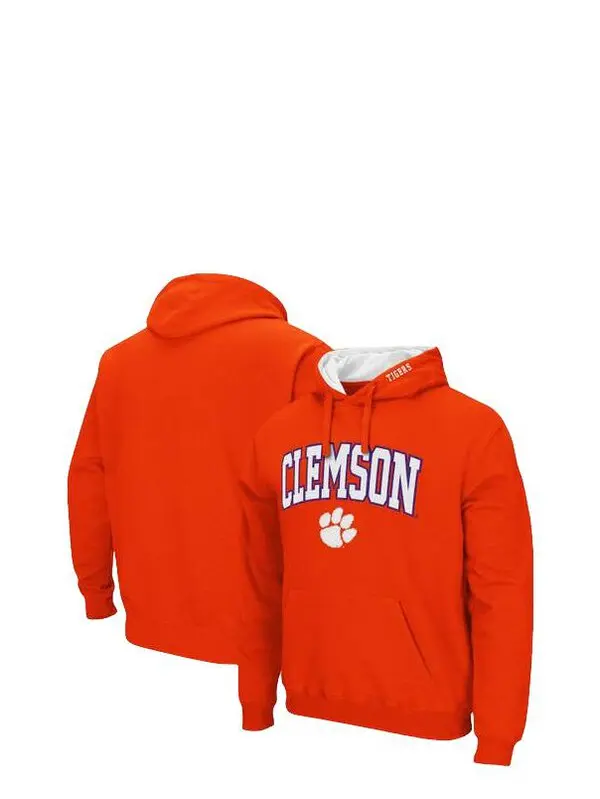 COLOSSEUM Clemson Tigers Arch & Logo 3.0 Pullover Hoodie - Orange