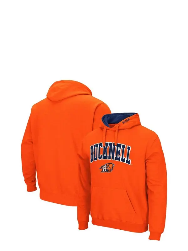 COLOSSEUM Bucknell Bison Arch And Logo Pullover Hoodie - Orange