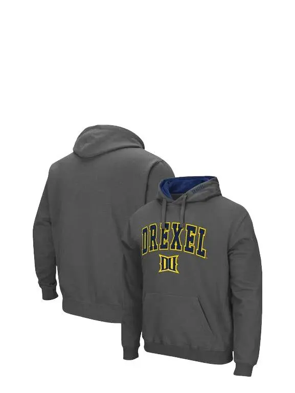 COLOSSEUM Drexel Dragons Arch And Logo Pullover Hoodie - Charcoal