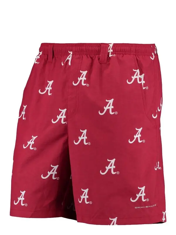 Columbia Pfg Alabama Tide Backcast Ii Omni-shade Hybrid Shorts - Crimson