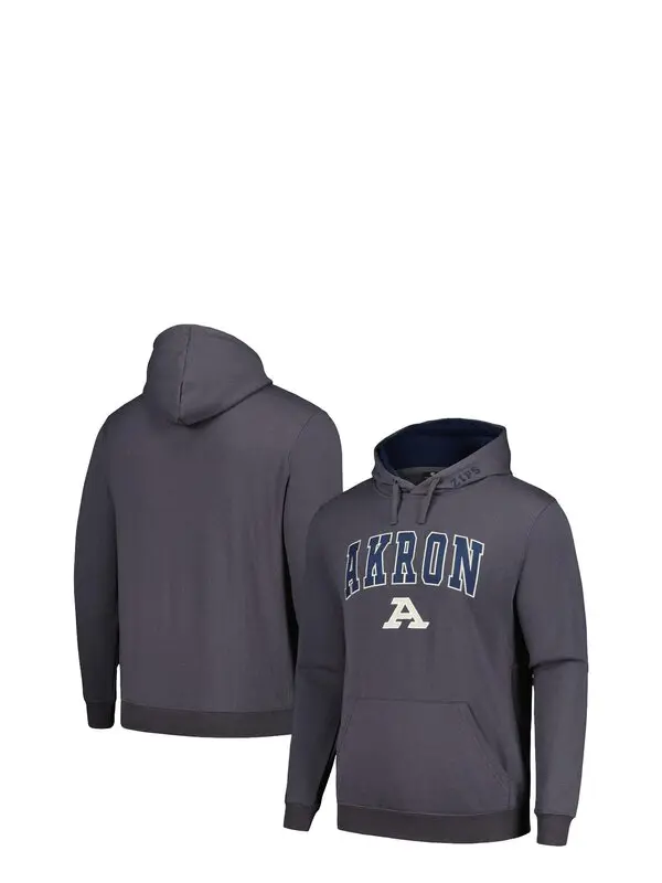 COLOSSEUM Akron Zips Arch And Logo Pullover Hoodie - Charcoal