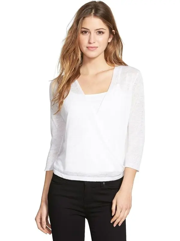 NIC+ZOE Convertible Cardigan - Paper White