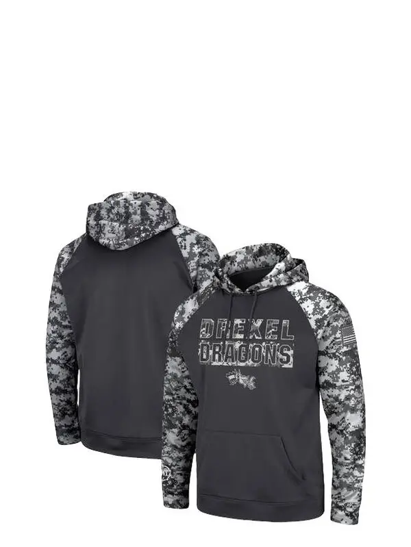 COLOSSEUM Drexel Dragons Oht Military Appreciation Digital Camo Pullover Hoodie - Charcoal