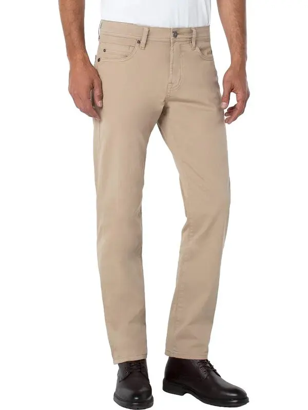 LIVERPOOL Regent Relaxed Straight Leg Twill Pants - Khaki