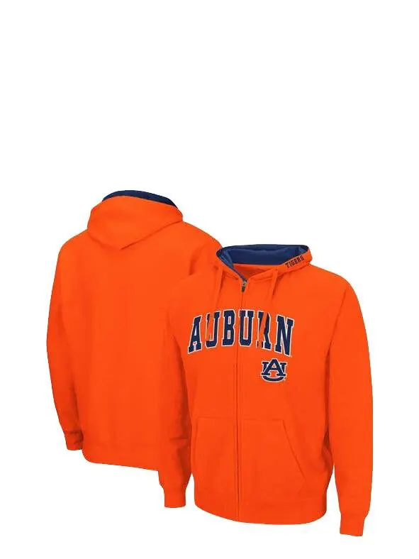 COLOSSEUM Auburn Tigers Arch & Logo Full-zip Hoodie - Orange