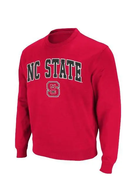 COLOSSEUM Nc State Wolfpack Arch & Logo Crew Neck Sweatshirt - Red
