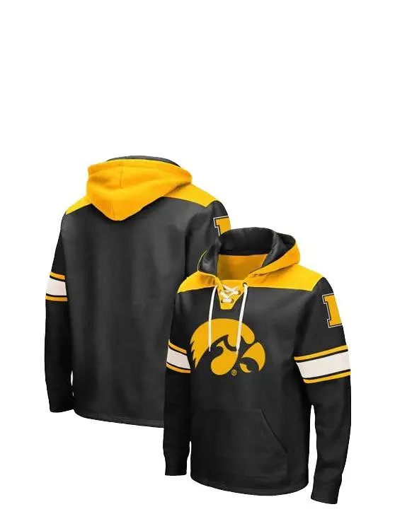 COLOSSEUM Iowa Hawkeyes 2.0 Lace-up Pullover Hoodie - Black