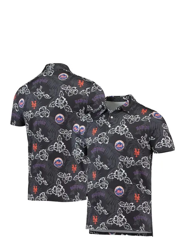 Reyn Spooner New York Mets Performance Polo - Black