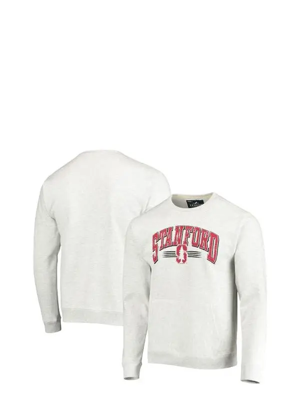 LEAGUE COLLEGIATE WEAR Stanford Cardinal Crewneck Pullover - Heather Gray