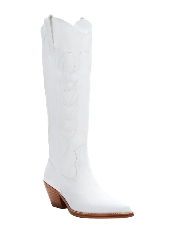 Matisse Agency Western Boots - White