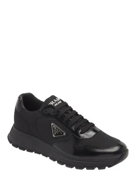 Prada Prax 1 Mixed Media Sneakers - Nero/ Nero