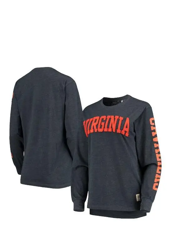 PRESSBOX Virginia Cavaliers Two-hit Canyon Long Sleeve T-shirt - Navy