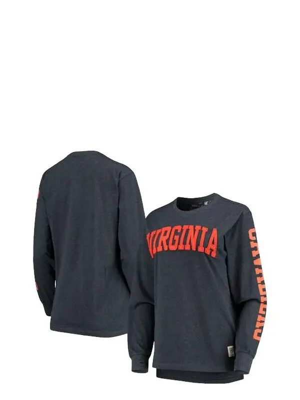 PRESSBOX Virginia Cavaliers Two-hit Canyon Long Sleeve T-shirt - Navy