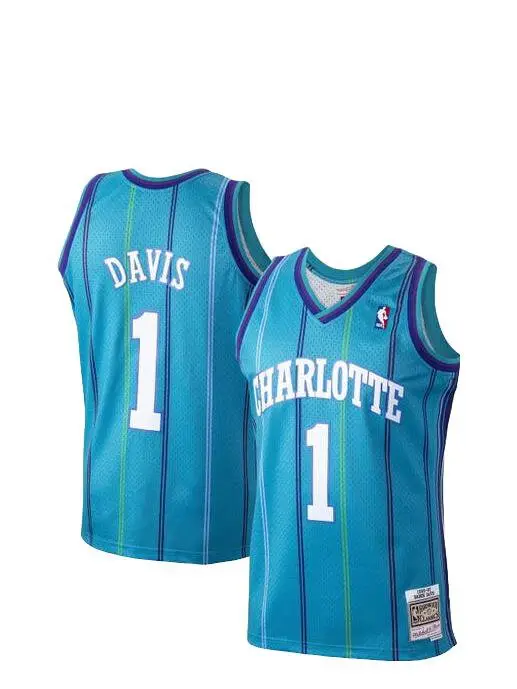 Mitchell & Ness Baron Davis Charlotte Hornets 1999/00 Hardwood Classics Swingman Jersey - Teal