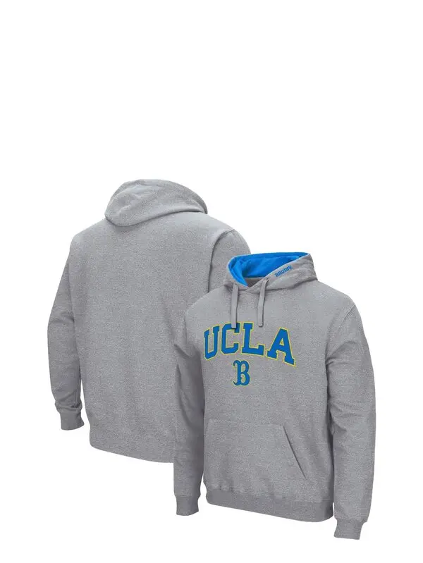 COLOSSEUM Ucla Bruins Arch & Logo 3.0 Pullover Hoodie - Heather Gray