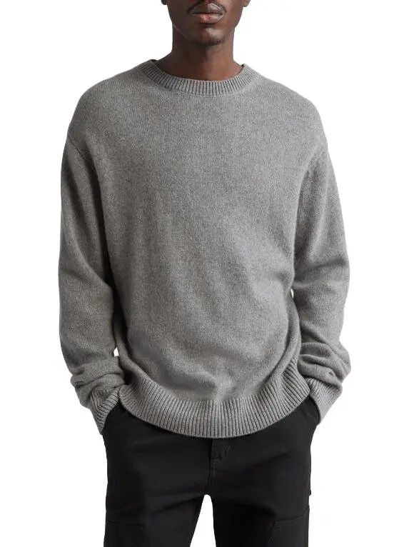THE ELDER STATESMAN Simple Cashmere Sweater - Light Grey