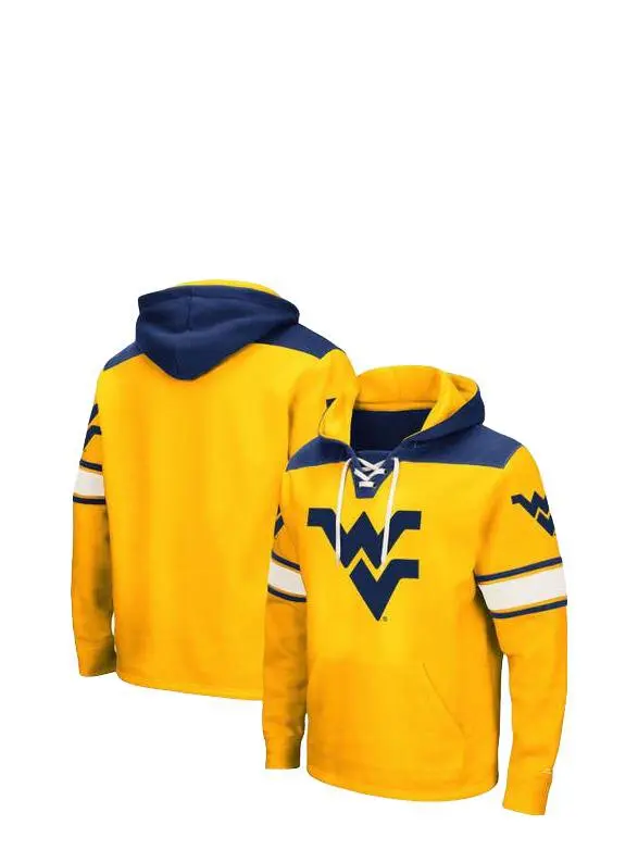 COLOSSEUM West Virginia Mountaineers 2.0 Lace-up Pullover Hoodie - Gold