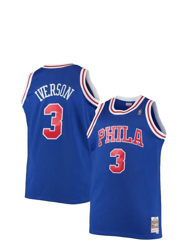 Mitchell & Ness Allen Iverson Philadelphia 76ers 1996/97 Hardwood Classics Swingman Jersey - Royal