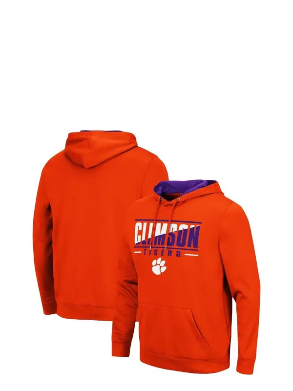 COLOSSEUM Clemson Tigers Slash Stack 2.0 Pullover Hoodie - Orange
