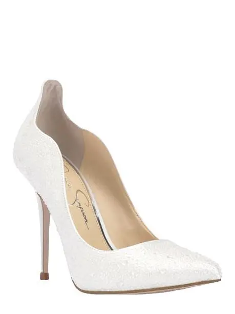 Jessica Simpson Wayva Pointed Toe Pump - White