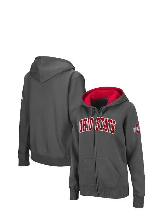 COLOSSEUM Ohio State Buckeyes Full-zip Hoodie - Charcoal