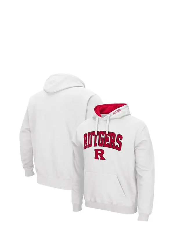 COLOSSEUM Rutgers Scarlet Knights Arch & Logo 3.0 Pullover Hoodie - White