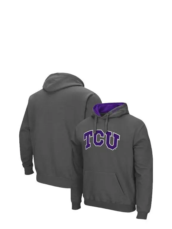 COLOSSEUM Tcu Horned Frogs Arch & Logo 3.0 Pullover Hoodie - Charcoal
