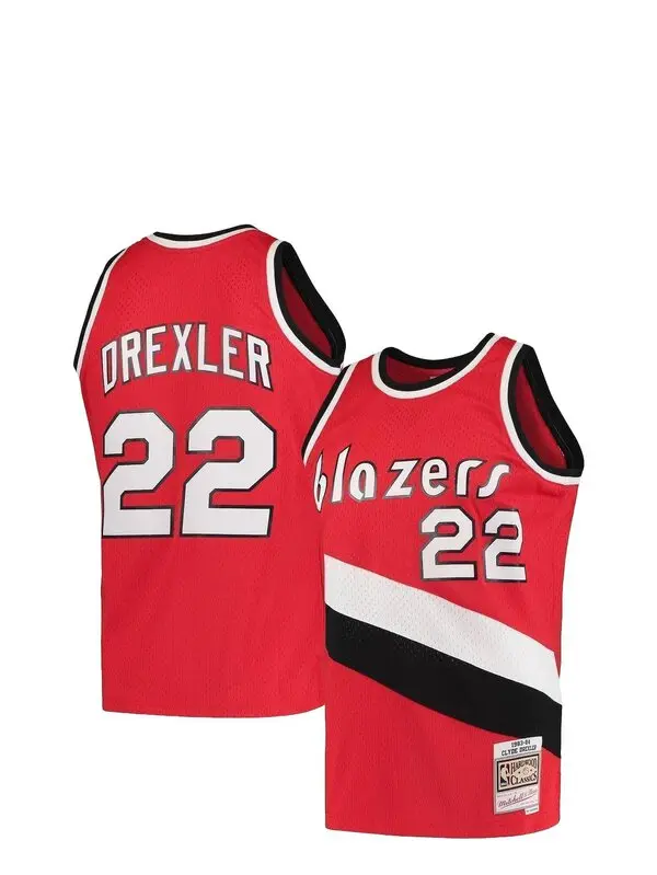Mitchell & Ness Clyde Drexler Portland Trail Blazers 1983/84 Hardwood Classics Swingman Jersey - Red