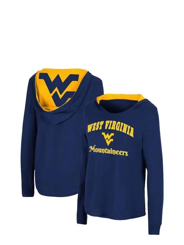 COLOSSEUM West Virginia Mountaineers Catalina Hoodie Long Sleeve T-shirt - Navy