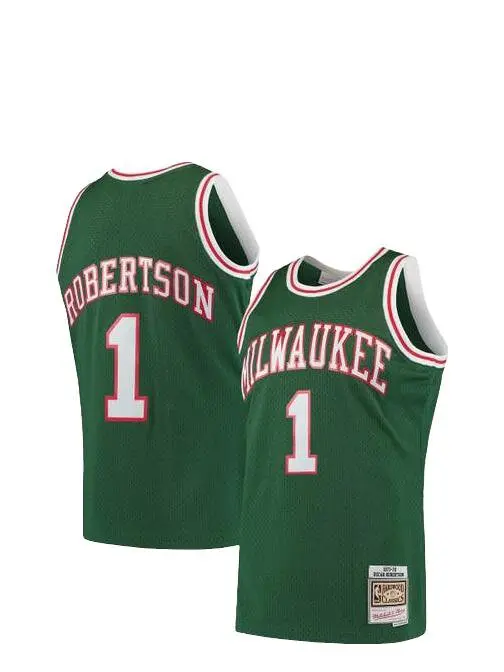 Mitchell & Ness Oscar Robertson Milwaukee Bucks 1971/72 Hardwood Classics Swingman Jersey - Green