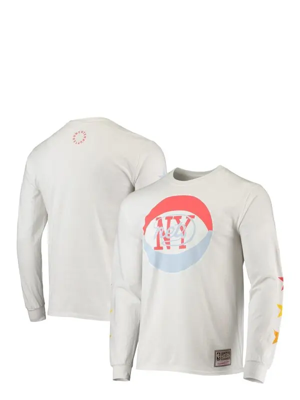 Mitchell & Ness X Uninterrupted New Jersey Nets Hardwood Classics Long Sleeve T-shirt - White