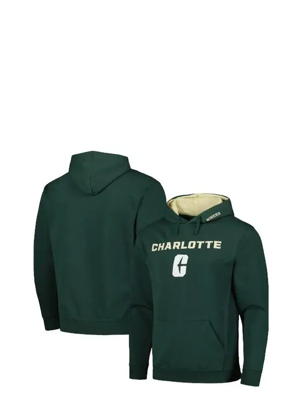 COLOSSEUM Charlotte 49ers Arch And Logo Pullover Hoodie - Green