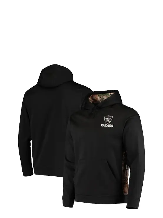 DUNBROOKE Realtree Camo Las Vegas Raiders Logo Ranger Pullover Hoodie - Black