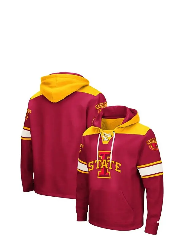 COLOSSEUM Iowa State Cyclones Lace-up Pullover Hoodie - Cardinal