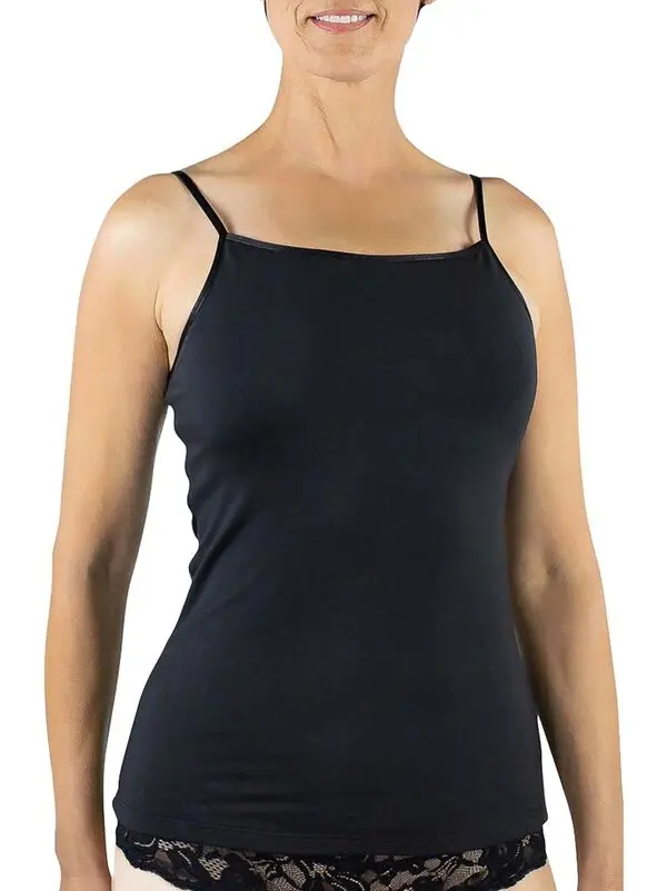 EVERVIOLET Maia Camisole With Optional Internal Drain Pockets - Black
