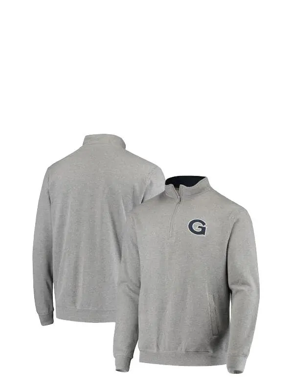 COLOSSEUM Georgetown Hoyas Tortugas Logo Quarter-zip Jacket - Heather Gray