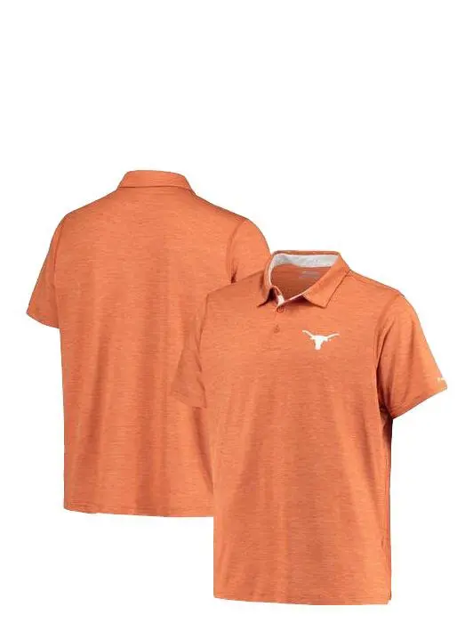 Columbia Texas Orange Texas Longhorns Tech Trail Omni-shade Polo - Burnt Orange