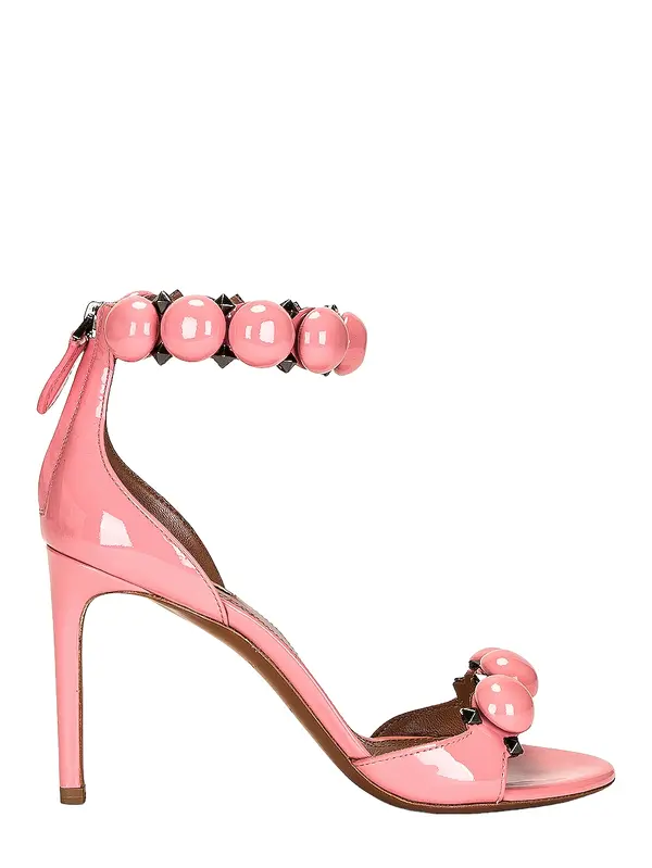 Alaïa La Bombe 90 Studded Sandals - Rose Fraise