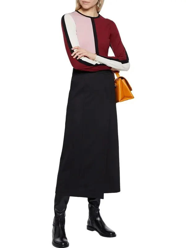 FERRAGAMO Color-block Wool Sweater - Multicolor