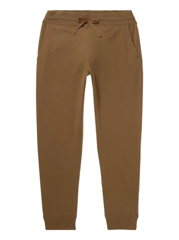 Loro Piana Tapered Cashmere Sweatpants - Brown