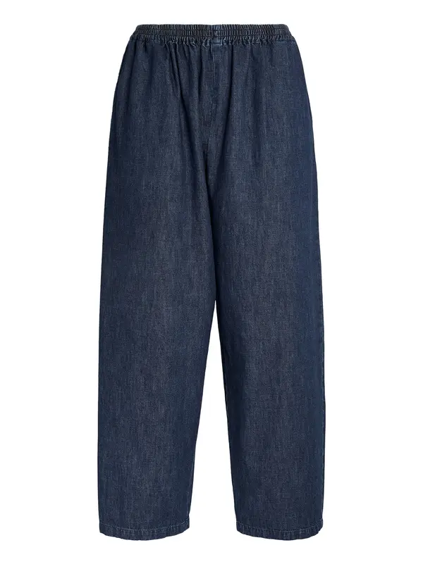 Eskandar Cotton Japanese Trousers - Blue